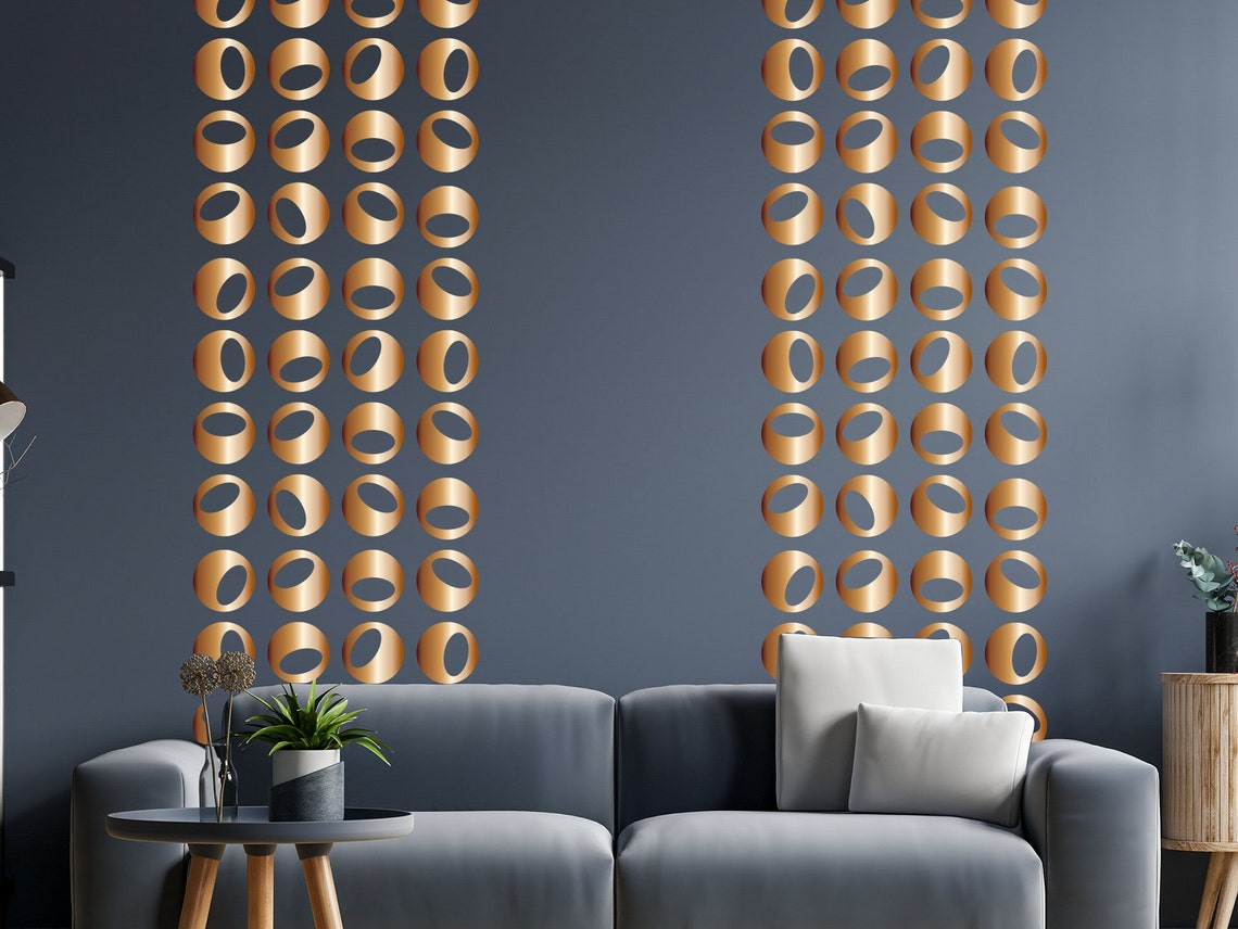 Retro Circles Mid Century Decals Retro 70s Decor Wall - Etsy