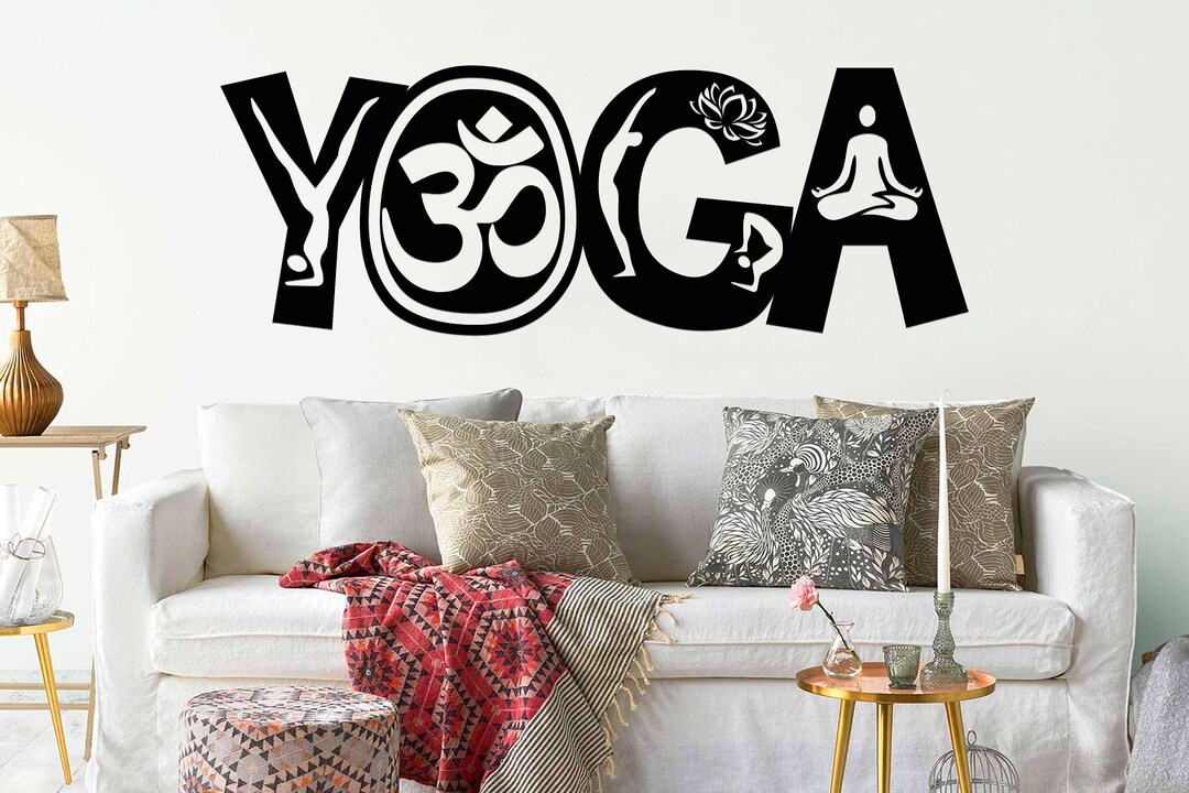 Yoga Wall Decal, Room Decor, Wall Decor Vinyl, Yoga Pose Wall Vinyl ...