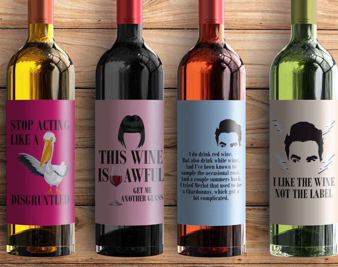 Family Set 4, David Label, Alexi, Moira, Party Wine Labels, Wine Labels ...