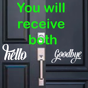Door Decal, Hello and Goodbye Door Decal, Hello Decal, Goodbye Decal ...