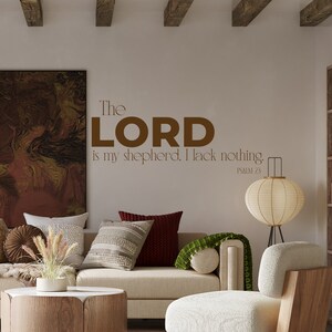 The Lord is My Shepherd Wall Decal, Religious Vinyl Decor, Psalm 23 ...