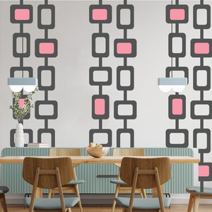 Mid Century Modern Square Columns, Retro 70s Decor, Wall Panels, Mid ...