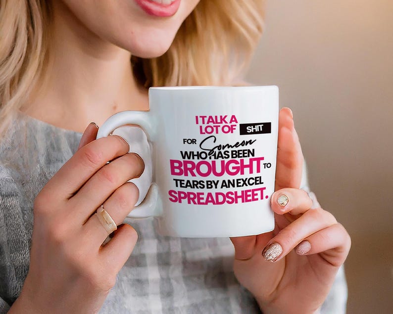 Excel Spreadsheet Mug | Funny Office Humor, Sarcastic Coworker Gift - Etsy