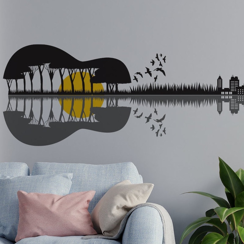 Guitar Wall Decal - Etsy