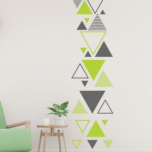 Triangle Wall Art Stickers, Triangle Decals, Geometric Triangle Mid ...