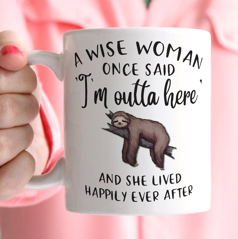 Funny Sloth Retirement Mug: Woman's Officially Retired Gift - Etsy