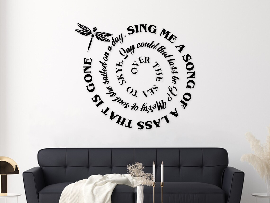 Outlander Spiral Wall Decal Quote Wall Decal Sassenach | Etsy