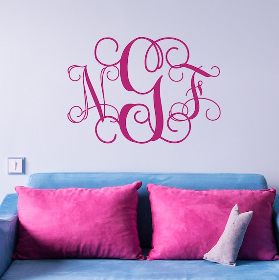Wall Monogram Decals Initials