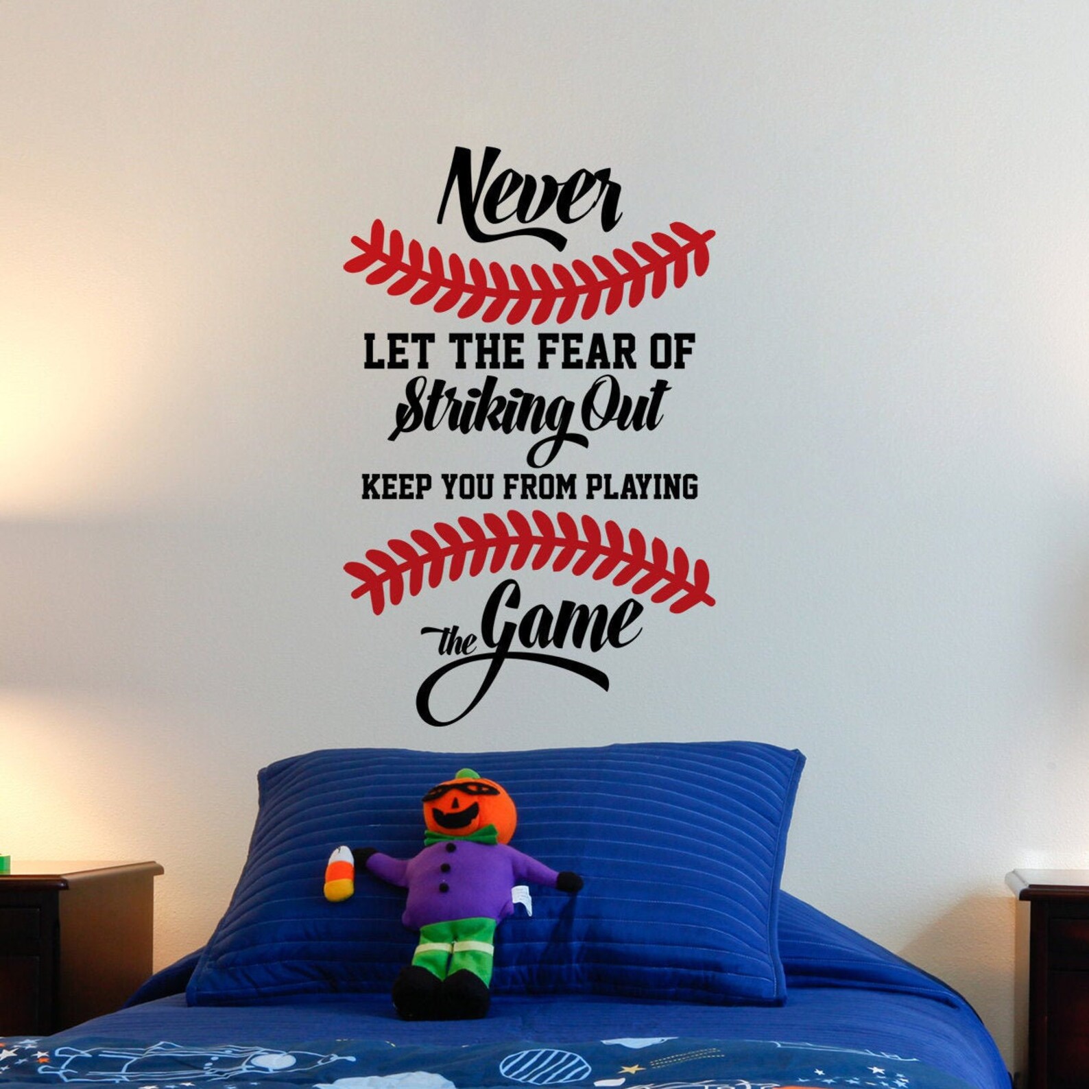 Baseball Sign Wall Decor Never Let the Fear of Striking Out - Etsy