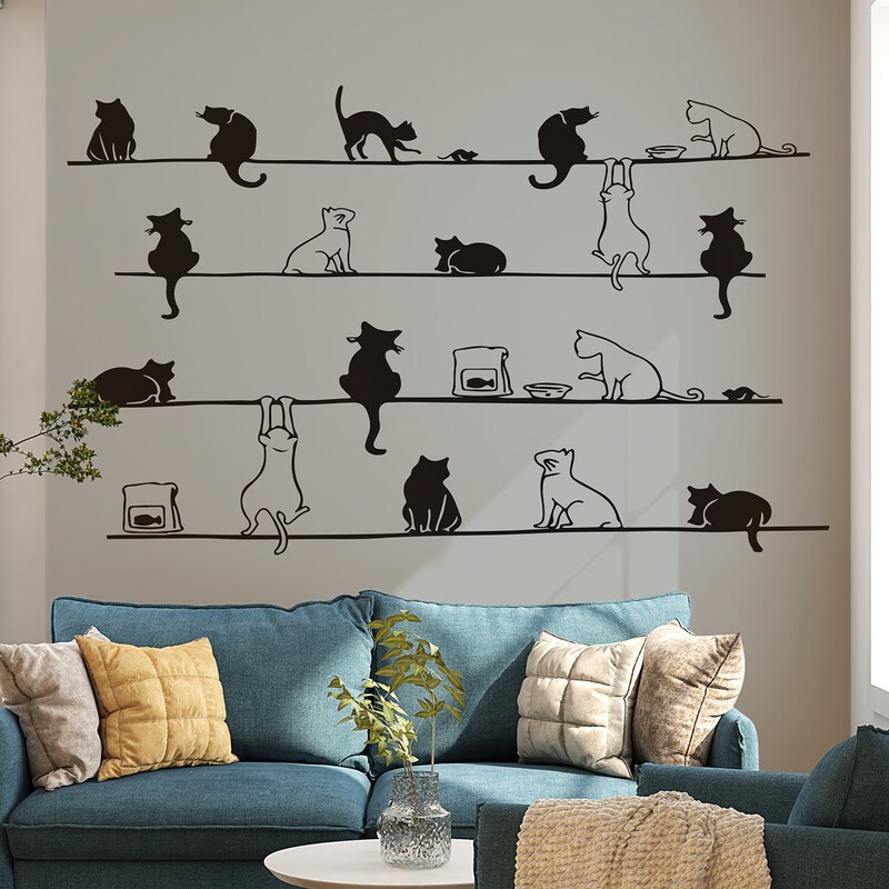 Cat Stickers Wall - Etsy