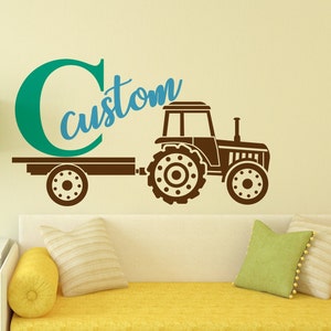 Custom Farm Truck Name Wall Decal for Boys Nursery Baby Room Art Decor ...