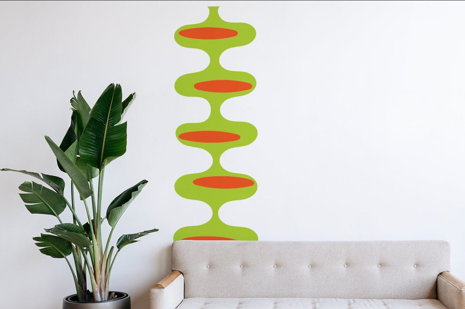 Mid Century Shapes Abstract Retro 70s Decor Mid Century - Etsy