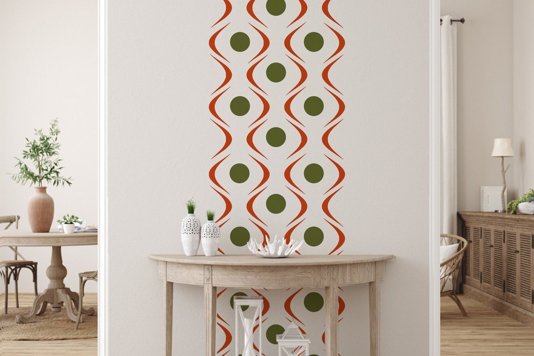 70s Retro Boomerang Wall Decals: Peel and Stick Vinyl Decor - Etsy