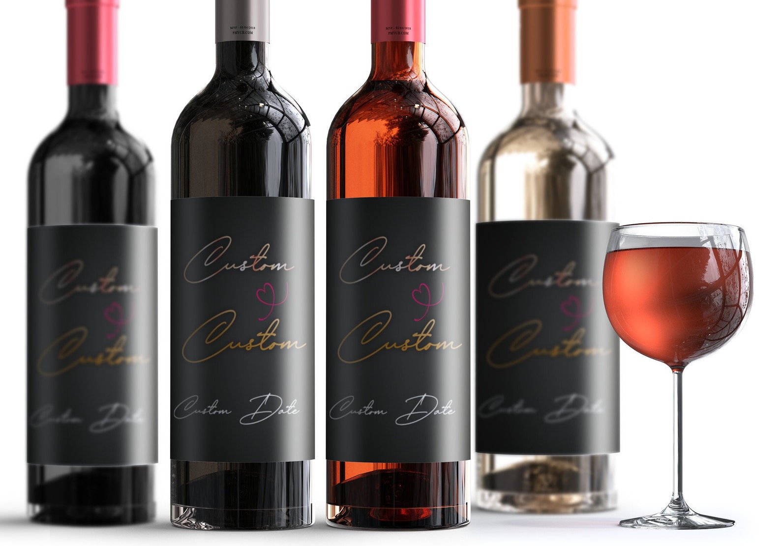 Personalized Wedding Wine Bottle Labels: High Gloss, Weatherproof - Etsy