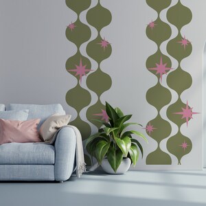 Mid Century Modern Shapes Wall Decal | Stylish Home Decor - Etsy