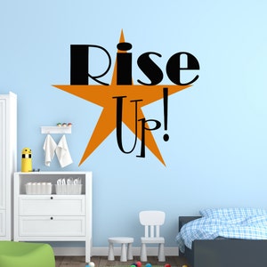 Rise up Star Wall Decal, Wall Decor, Vinyl, Alexander H, Quote - Etsy