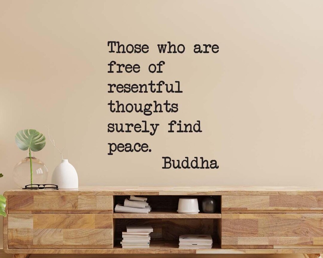 Buddha Quote Wall Decal – Zen Inspirational Vinyl Sticker for Yoga Home ...