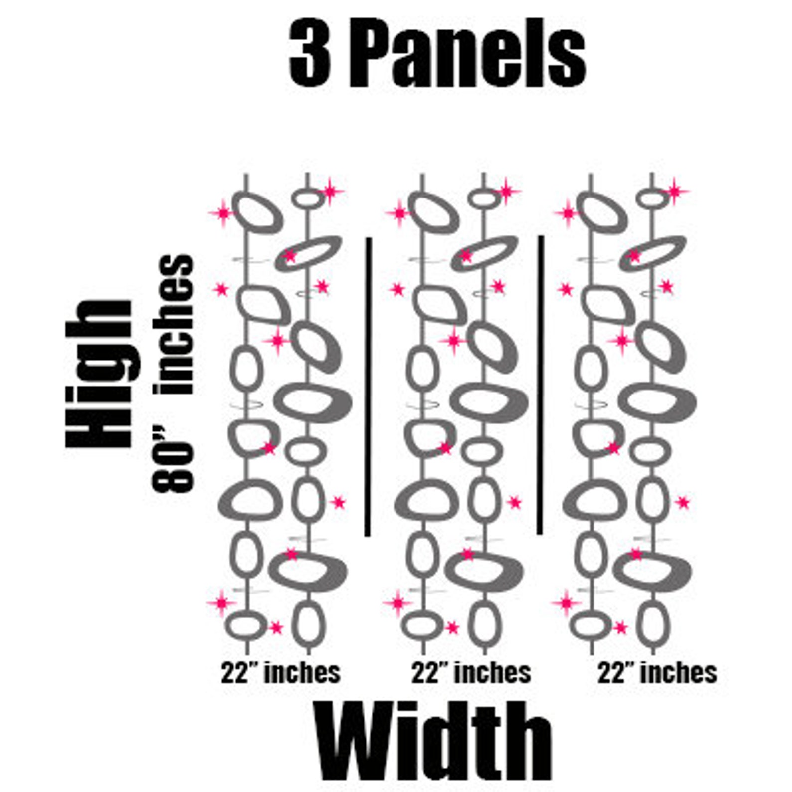 Mid-century Modern Star Chain Pattern Mid Century Modern Wall - Etsy