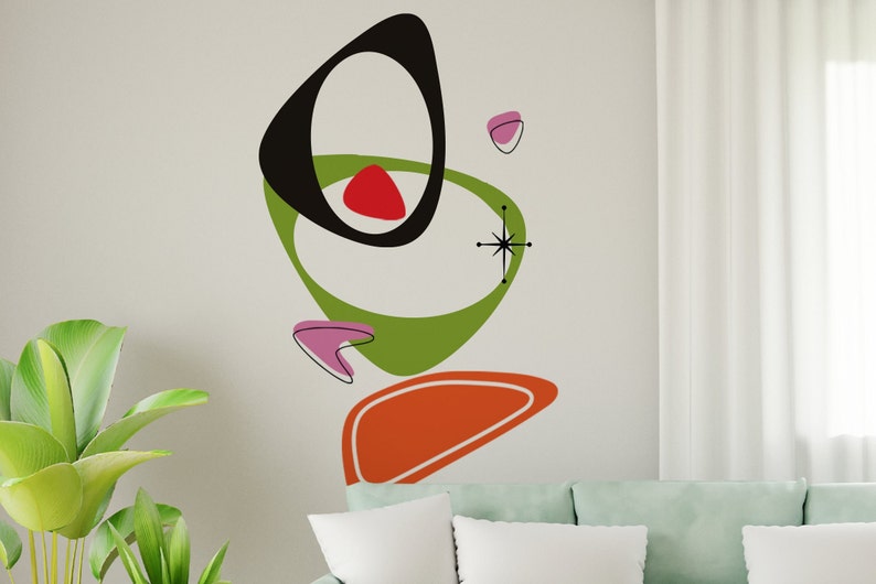 Atomic Age and Retro Shapes From the 1950s, Mid-century Modern Wall Art ...