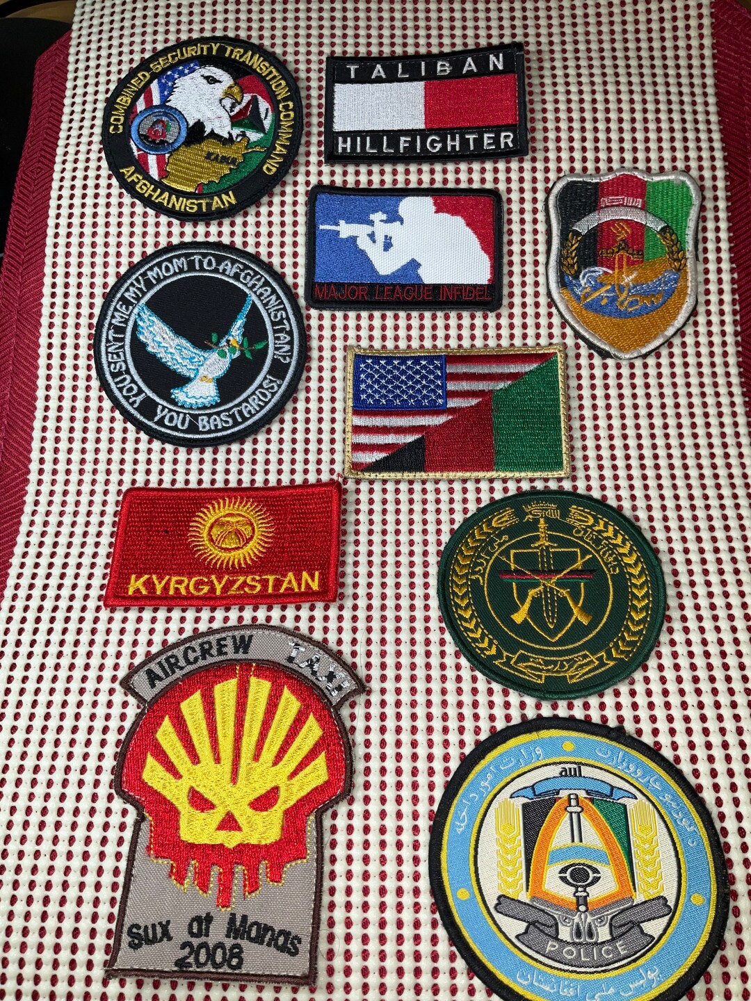 Afghanistan Conflict Patches, Set of Ten Patches - Etsy