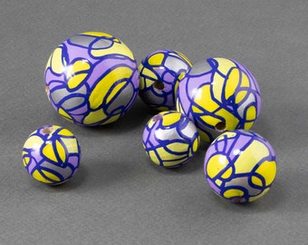 Hand Painted Beads | Etsy