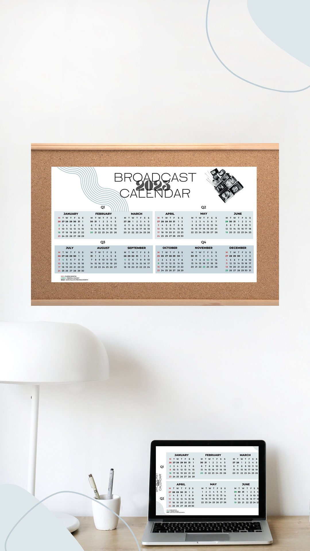 2023 Broadcast Calendar for Advertising Professionals, Media Planners ...