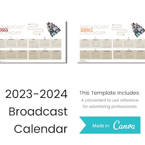 2023-2024 Broadcast Calendar and Flowchart for Advertising ...