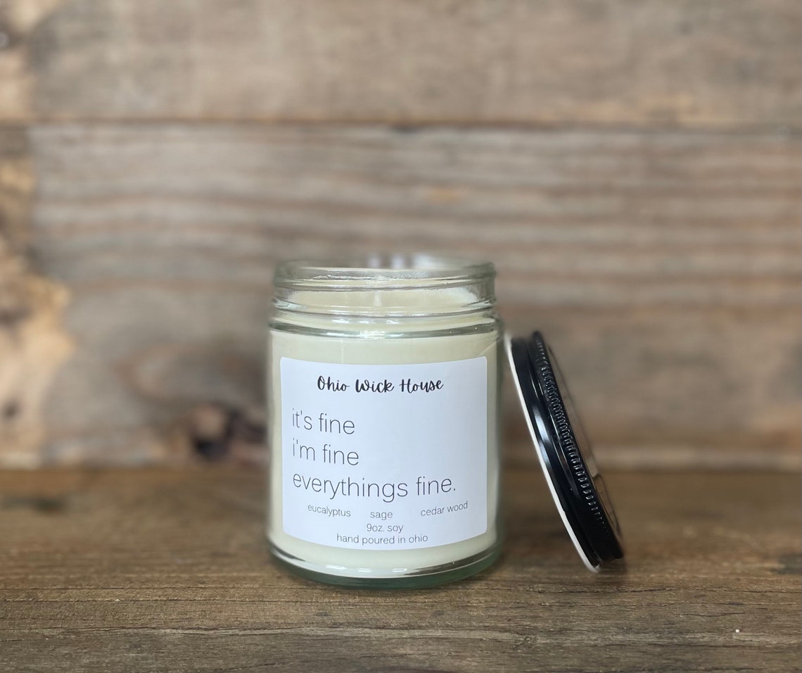 Ohio Wick House Its Fine Im Fine Everythings Fine Soy - Etsy