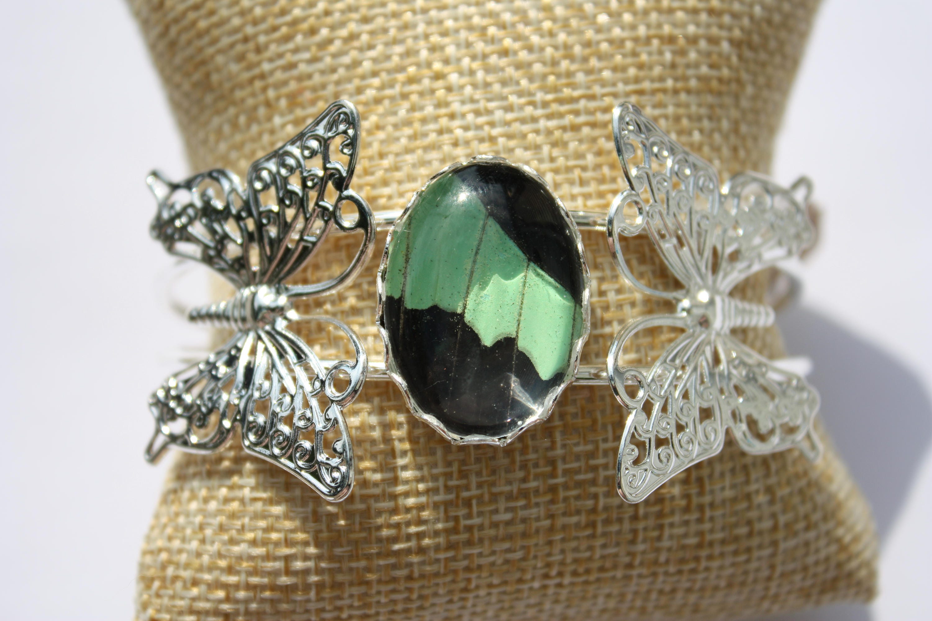 Apple-green Swallowtail Butterfly Bangle Bracelet 063 - Etsy