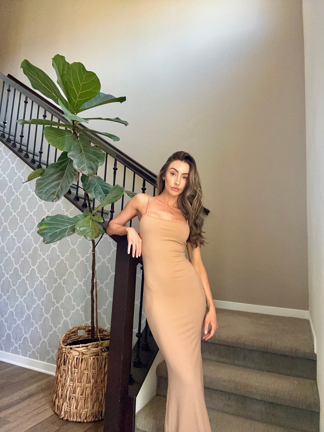 Maxi Lounge Tank Dress / Soft Lounge Cotton Slip Dress / Bridesmaids ...