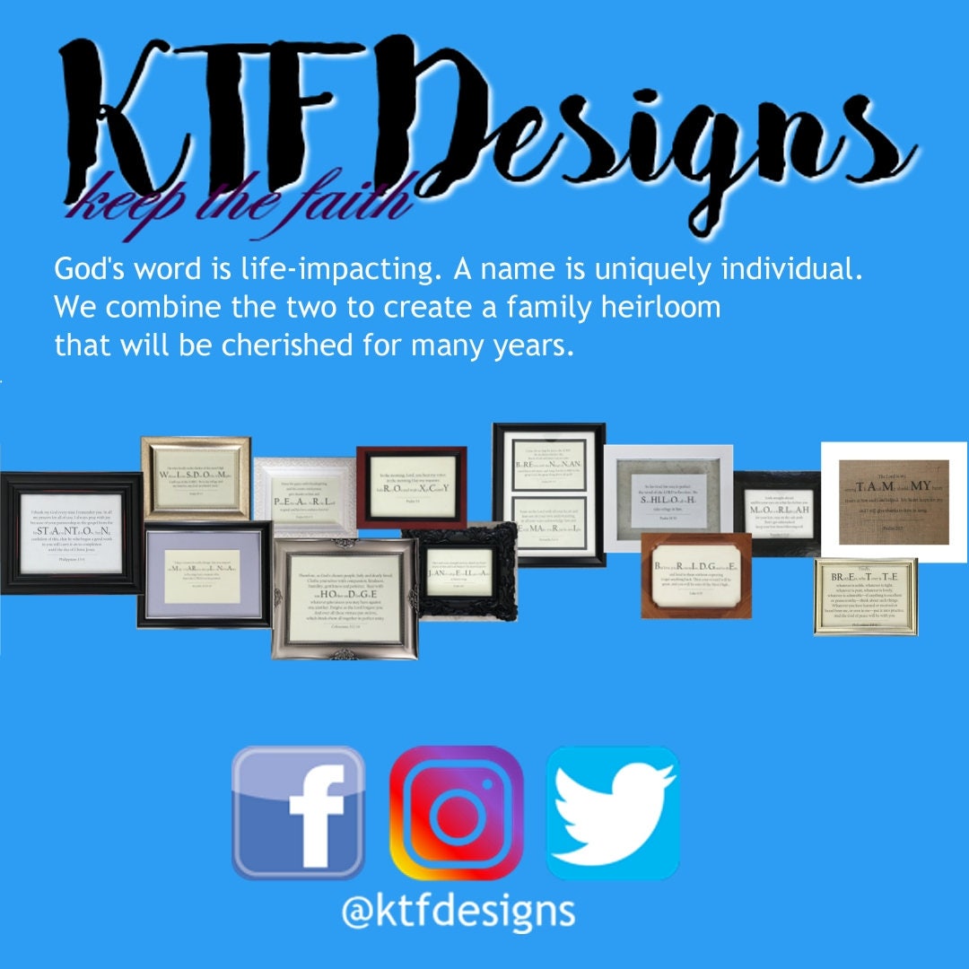 Personalized Scripture Verses Signs, Unique Gift, Frame Insert ...