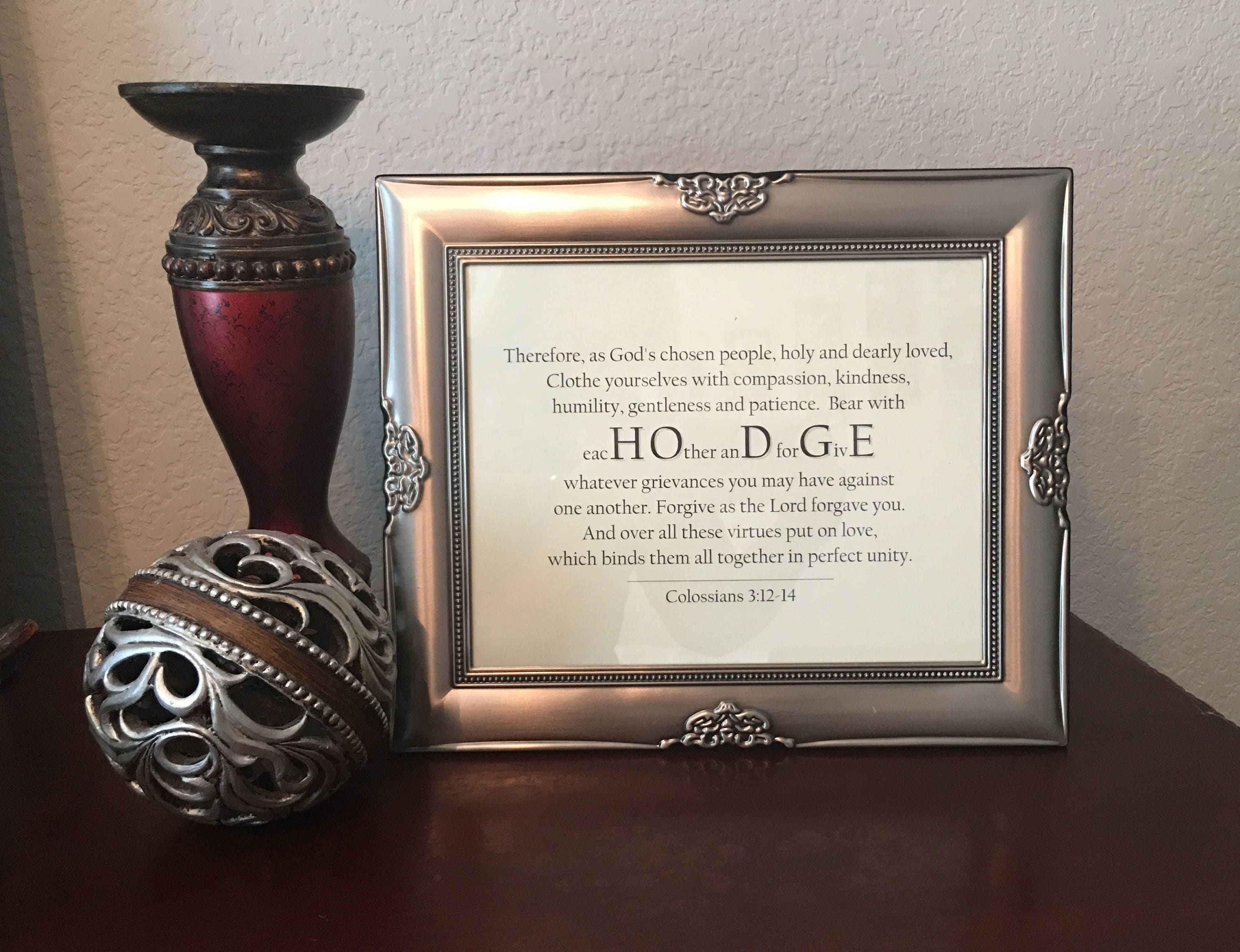 Personalized Scripture Verses Family Name Weddings | Etsy