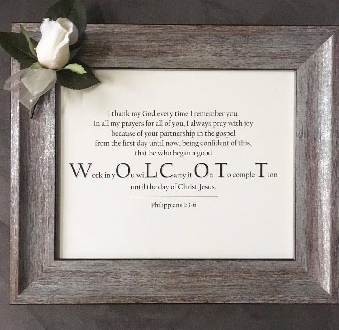 Personalized Scripture Verses Family Name Weddings | Etsy