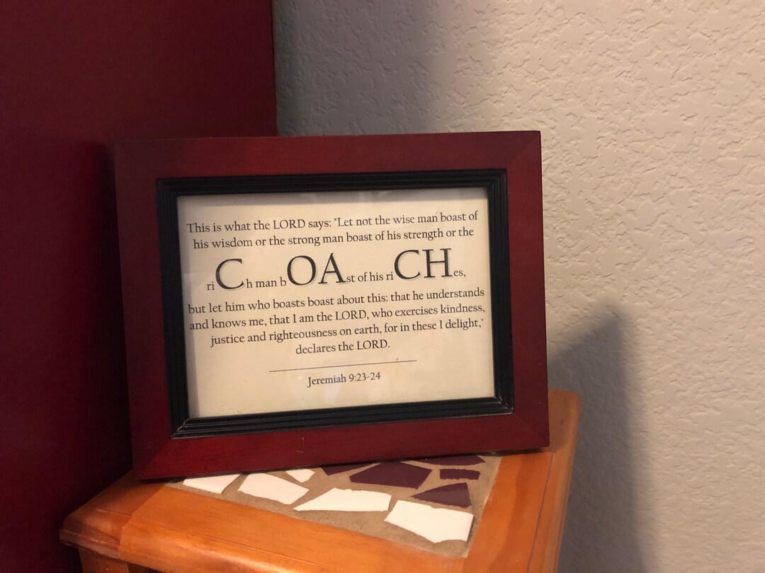 COACH - Personalized Scripture Verses - Signs, Unique Gift, Frame ...