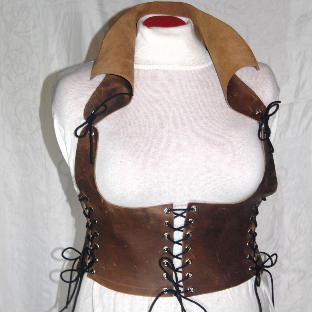 Plus Size Leather Corset Vest - Cosplay/larp - Free US Shipping - Etsy