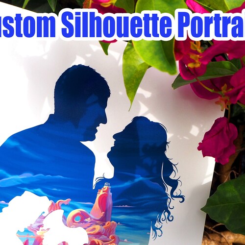 Custom Silhouette Portraits - Etsy