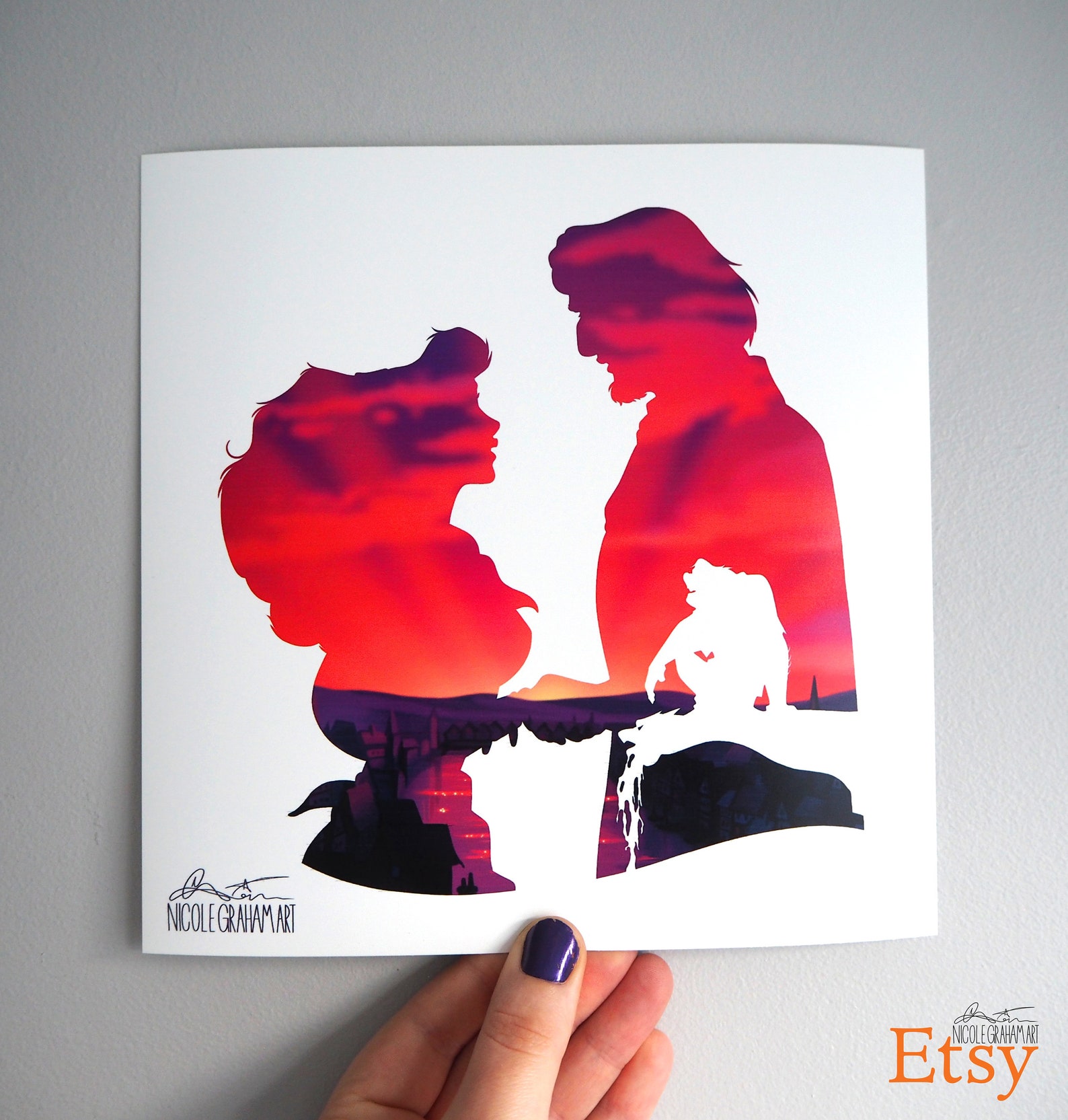 The Hunchback Of Notre Dame: Disney Silhouette Art Prints | Etsy