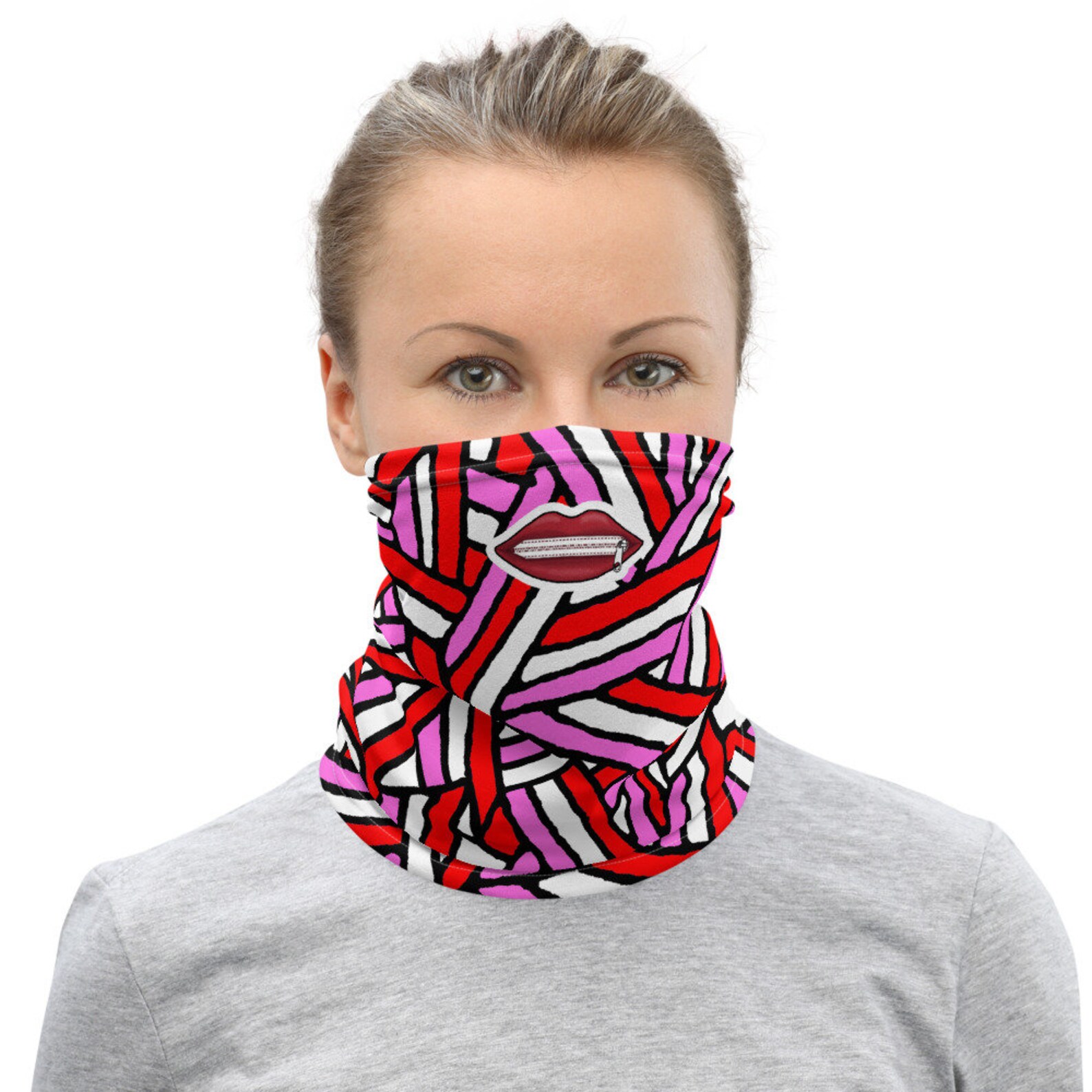 Zip Your Mouth 12 in 1 Multi-functional Face Mask Scarf, Headwear ...