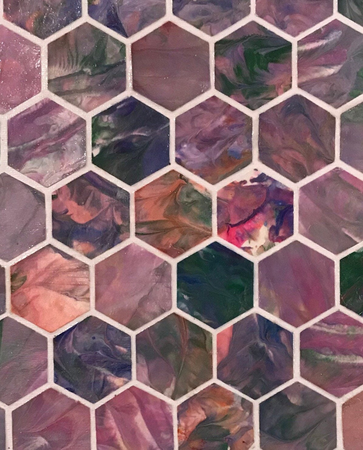 Hex Mosaic Art - Etsy