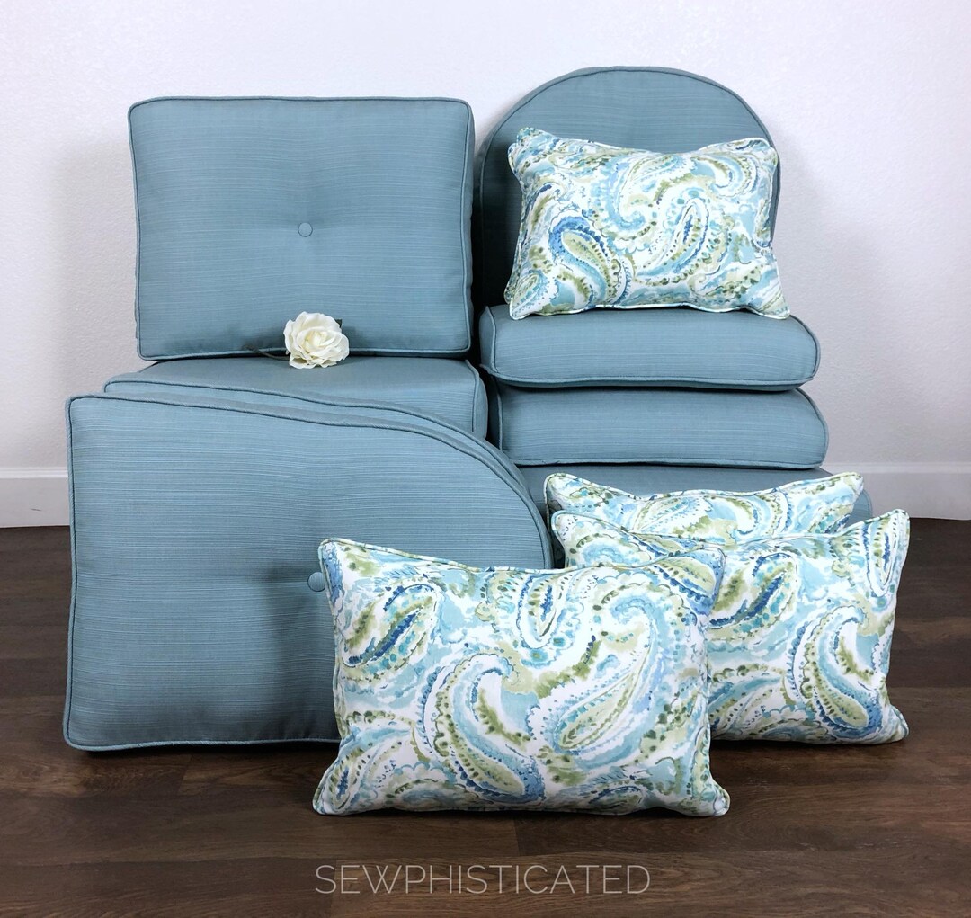 Outdoor Cushions Patio Cushions Box Cushions Pillows - Etsy