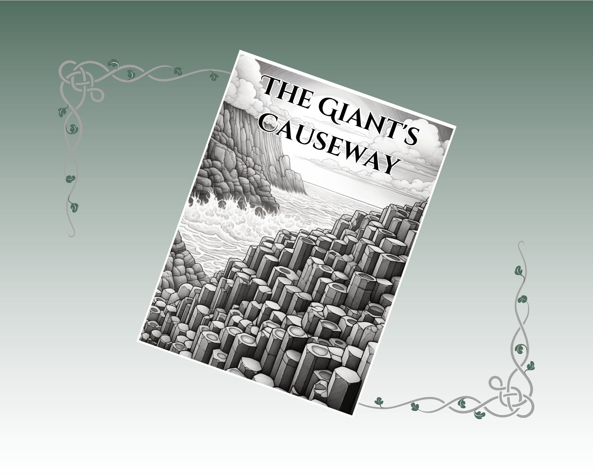 The Giant's Causeway Adult Coloring Page Digital - Etsy New Zealand