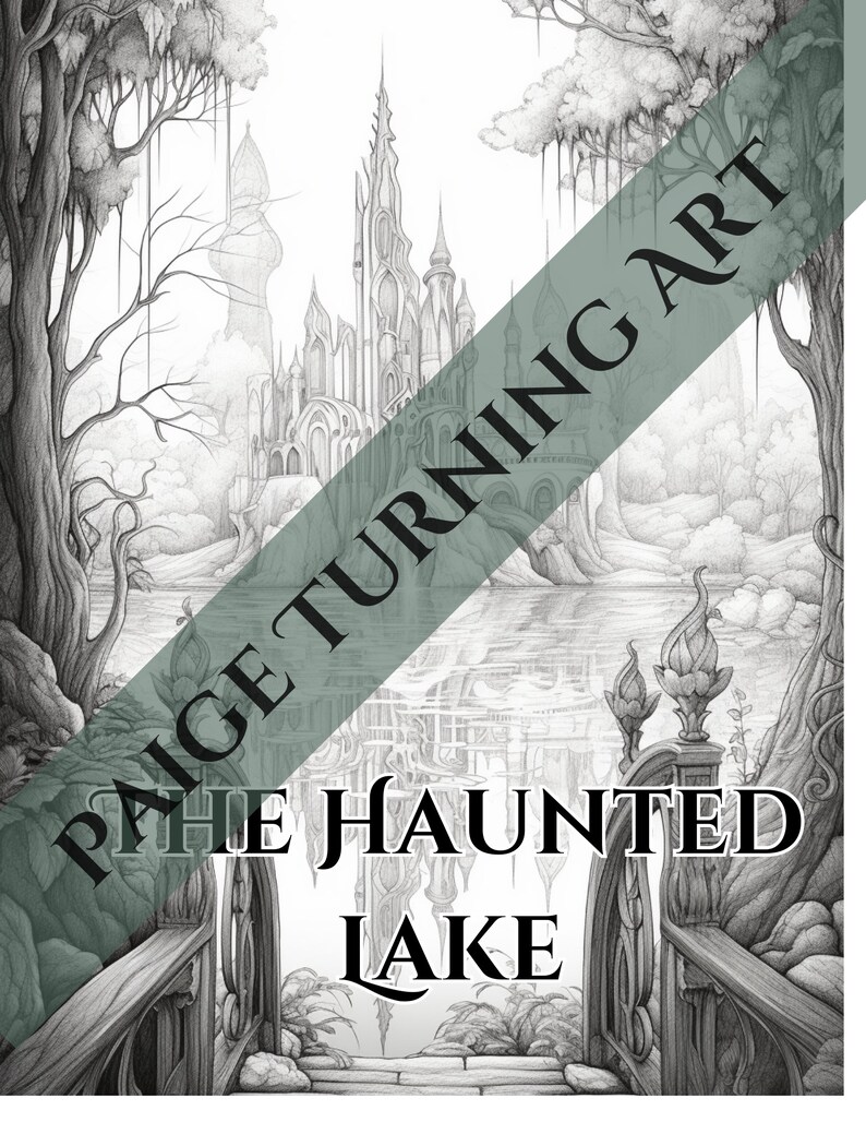 The Haunted Lake Adult Coloring Page - Digital Download - Etsy