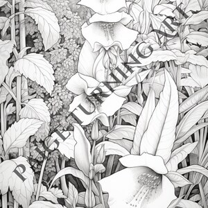 In the Poison Garden Adult Coloring Page Digital Download - Etsy