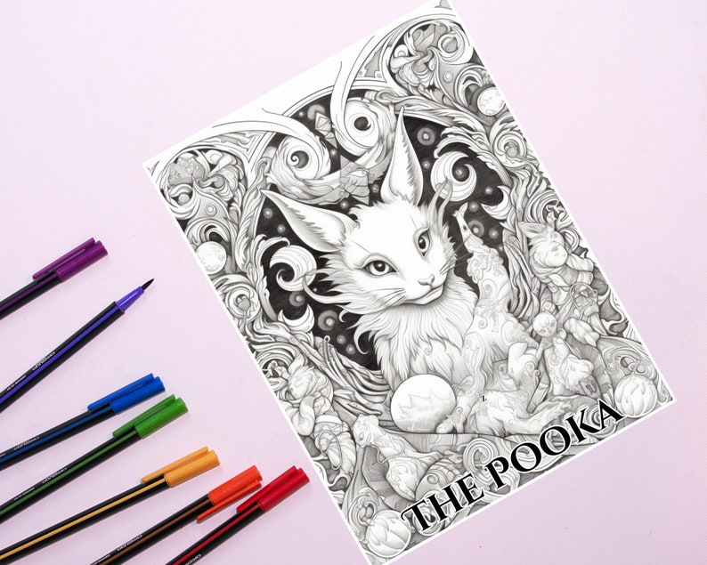 The Pooka Adult Coloring Page - Digital Download - Etsy