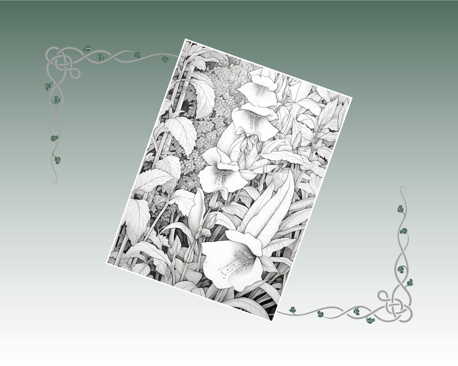 In the Poison Garden Adult Coloring Page Digital Download - Etsy