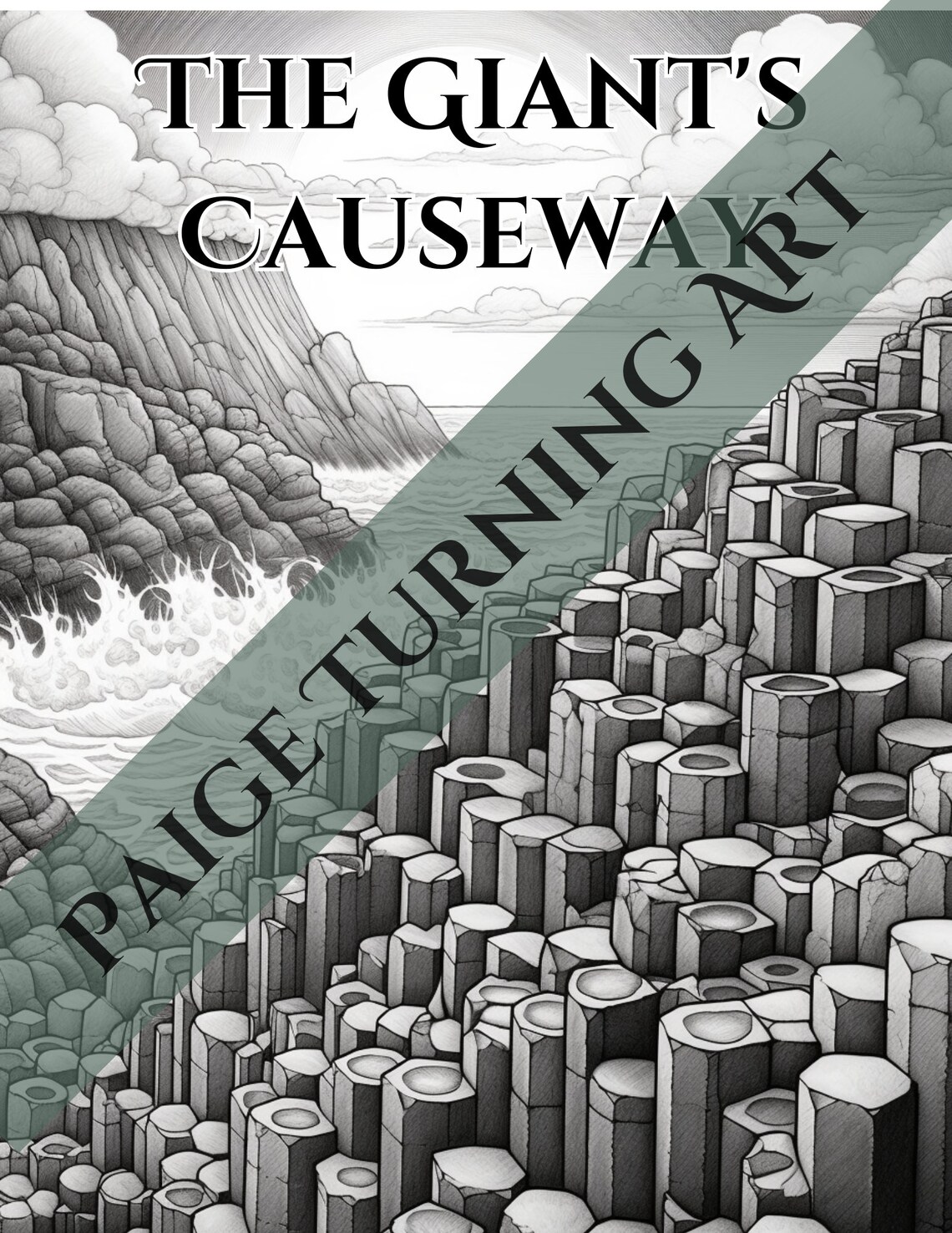 The Giant's Causeway Adult Coloring Page Digital - Etsy New Zealand