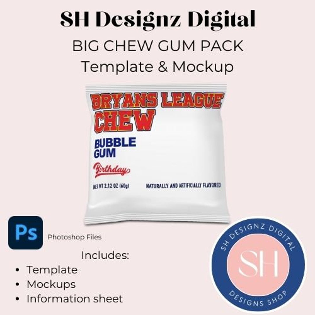 Bubble Gum Template, Bubble Gum Template and Mockup, Bubble Gum ...