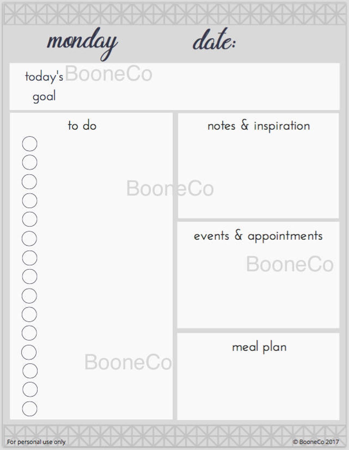 Grey Planner Pages - Etsy
