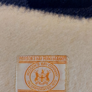Hudson's Bay 4 Point Blanket, Vintage Wool Blanket, C. 1942-55, 100% ...