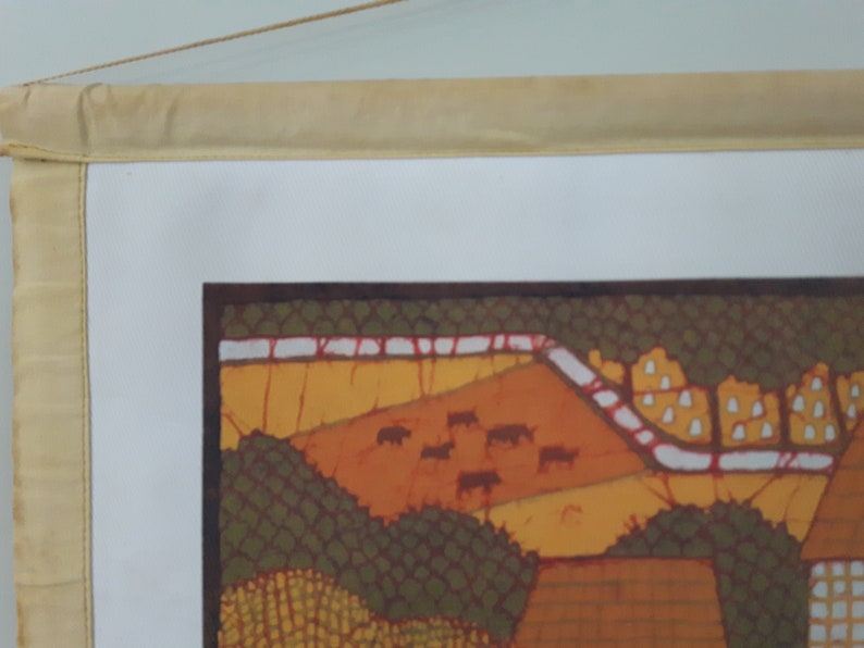Vintage Batik Painting, Canadian Artist, Rohana Laing, 1974, Wall ...